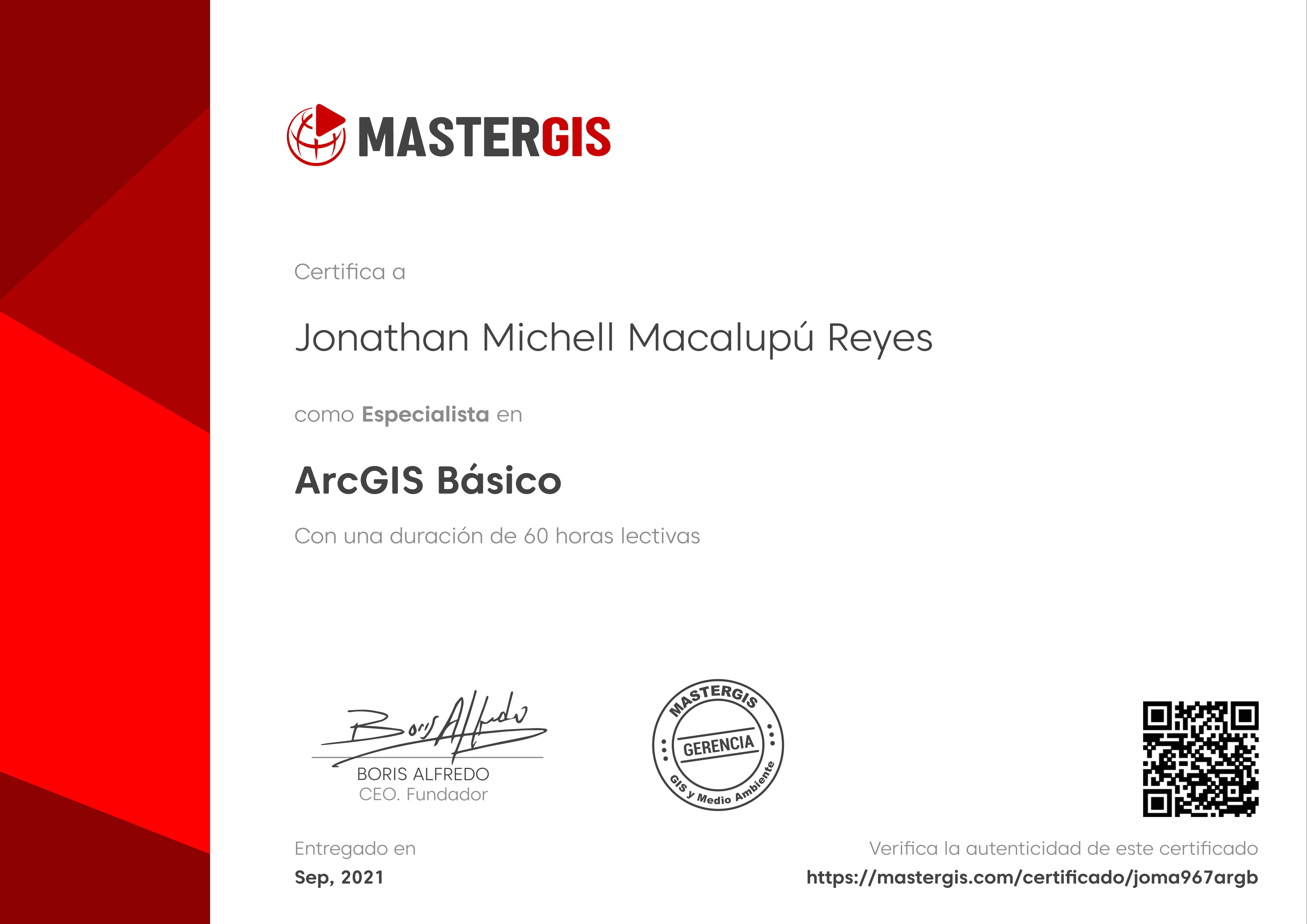 Jonathan Macalupú - ArcGIS Básico | Mastergis