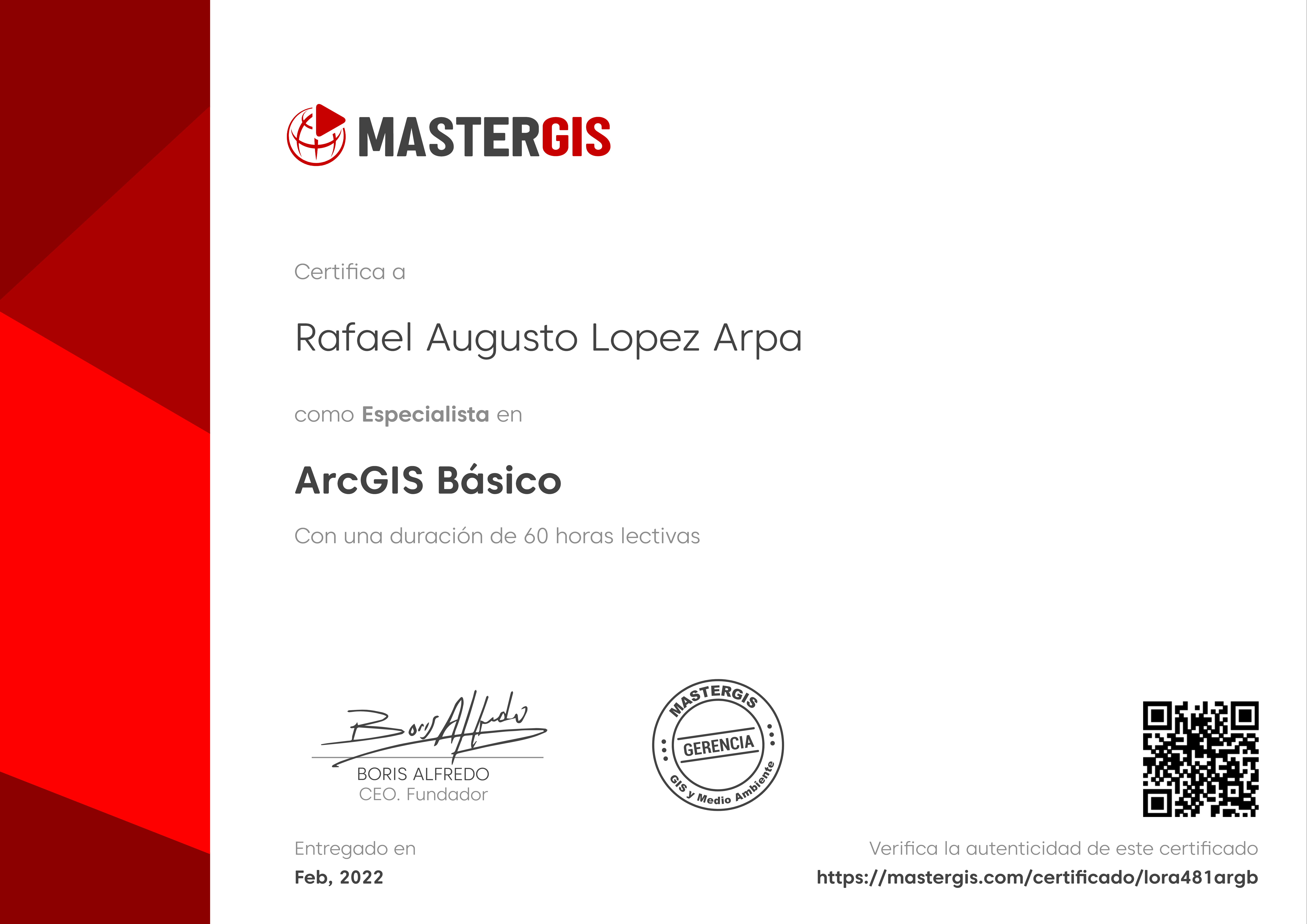 Rafael Lopez - ArcGIS Básico | Mastergis
