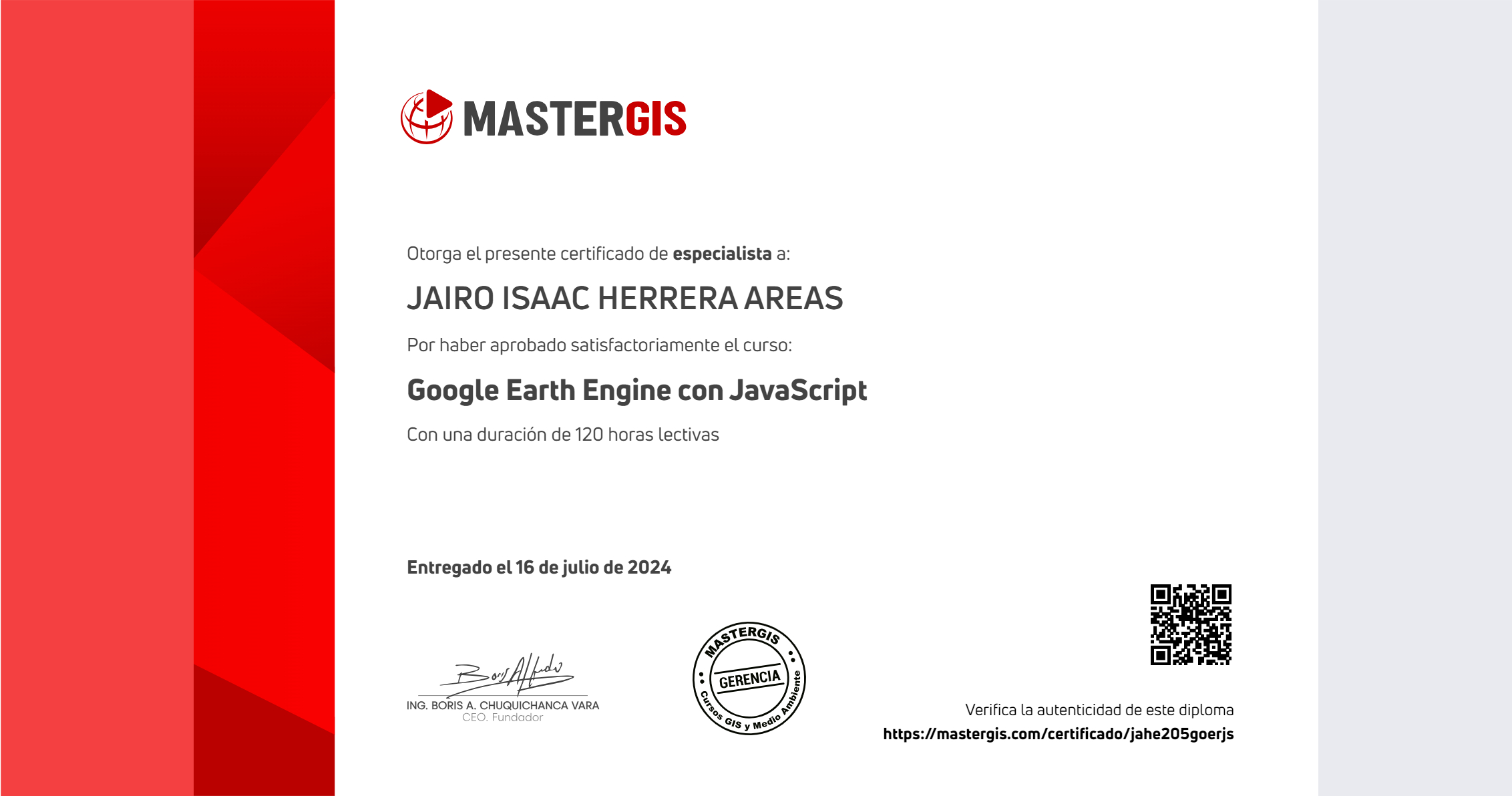 Jairo Herrera - Google Earth Engine con JavaScript | Mastergis